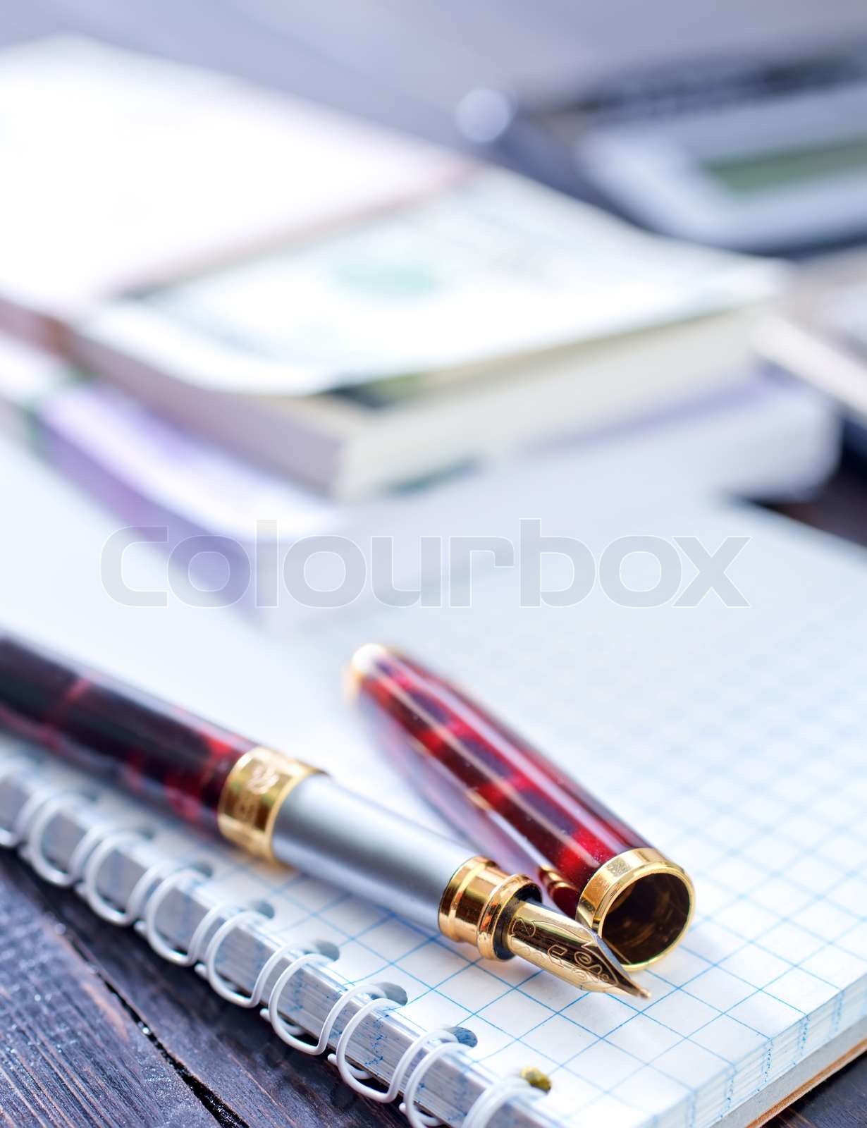 pen and note | Stock image | Colourbox