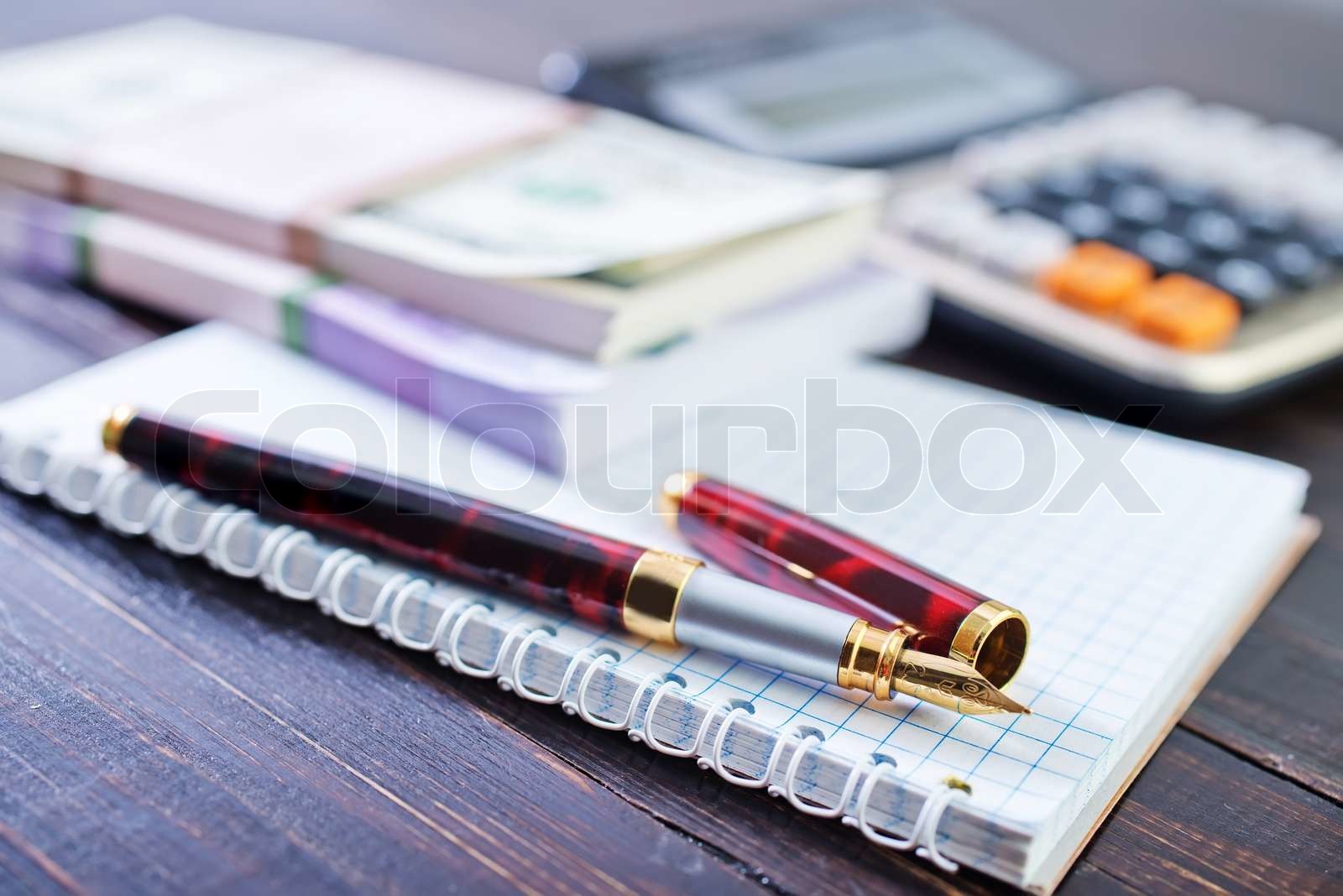 pen and note | Stock image | Colourbox