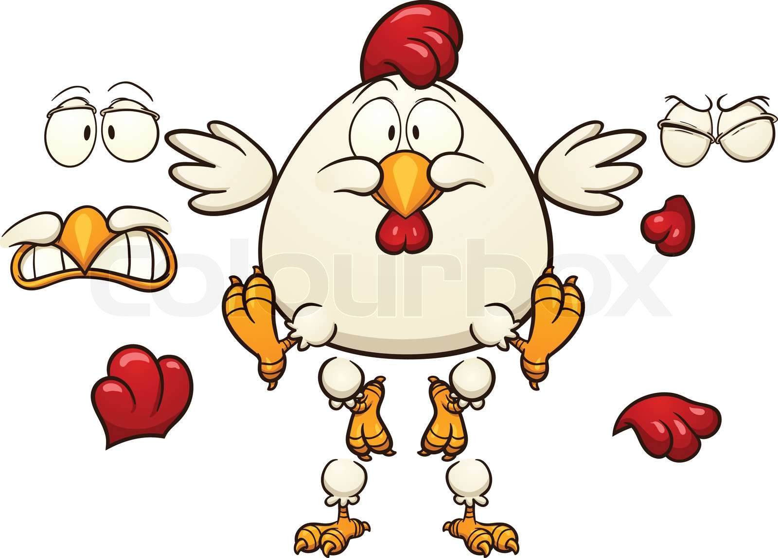 Cartoon-Huhn | Stock-Vektor | Colourbox