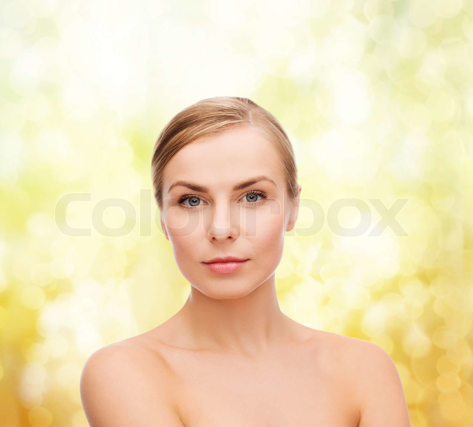 face and shoulders of young woman | Stock image | Colourbox