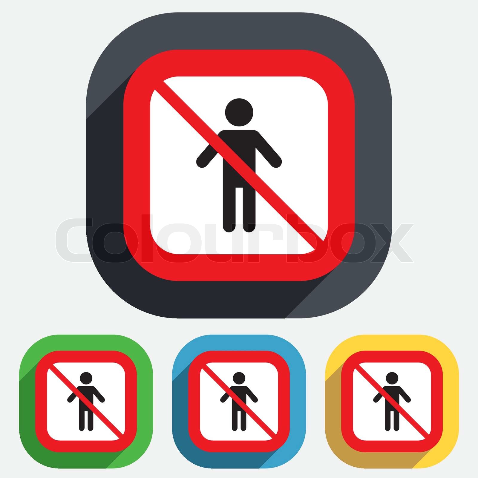 kein Mensch männlich Zeichen-Symbol. Person-Symbol. | Stock-Vektor ...