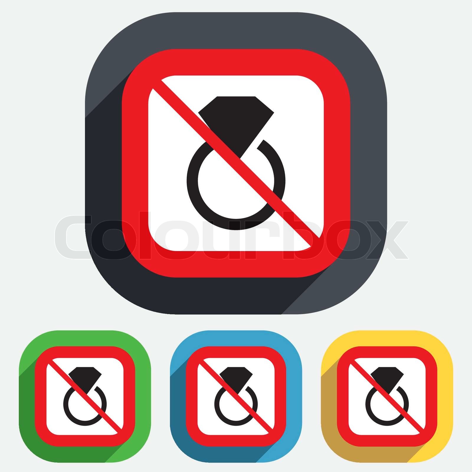 kein Schmuck-Schild-Symbol. Ring mit Diamant-Symbol. | Stock-Vektor ...