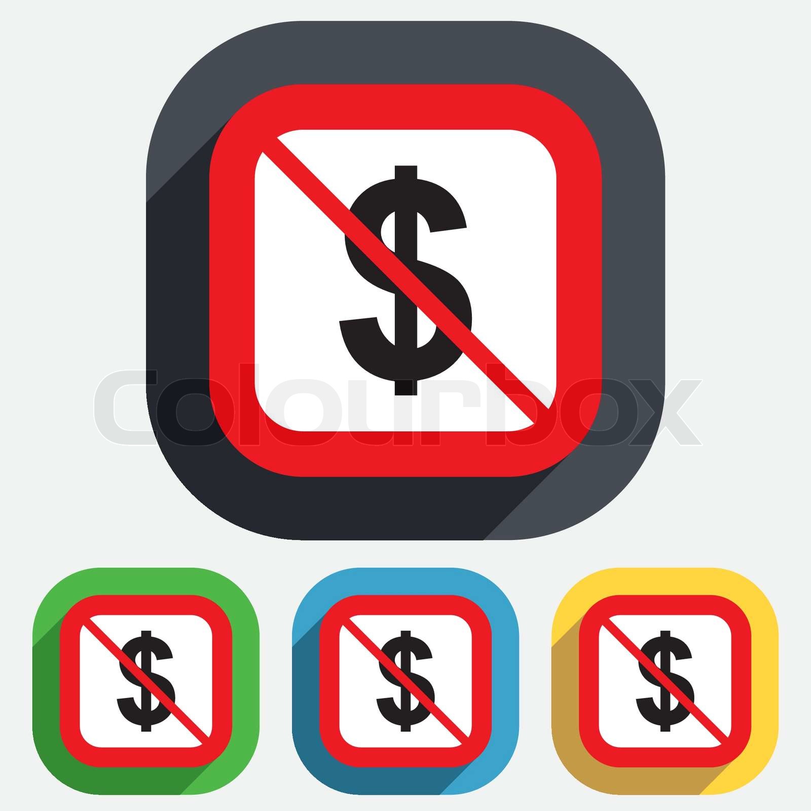 No Dollar sign icon. USD currency symbol. | Stock vector | Colourbox