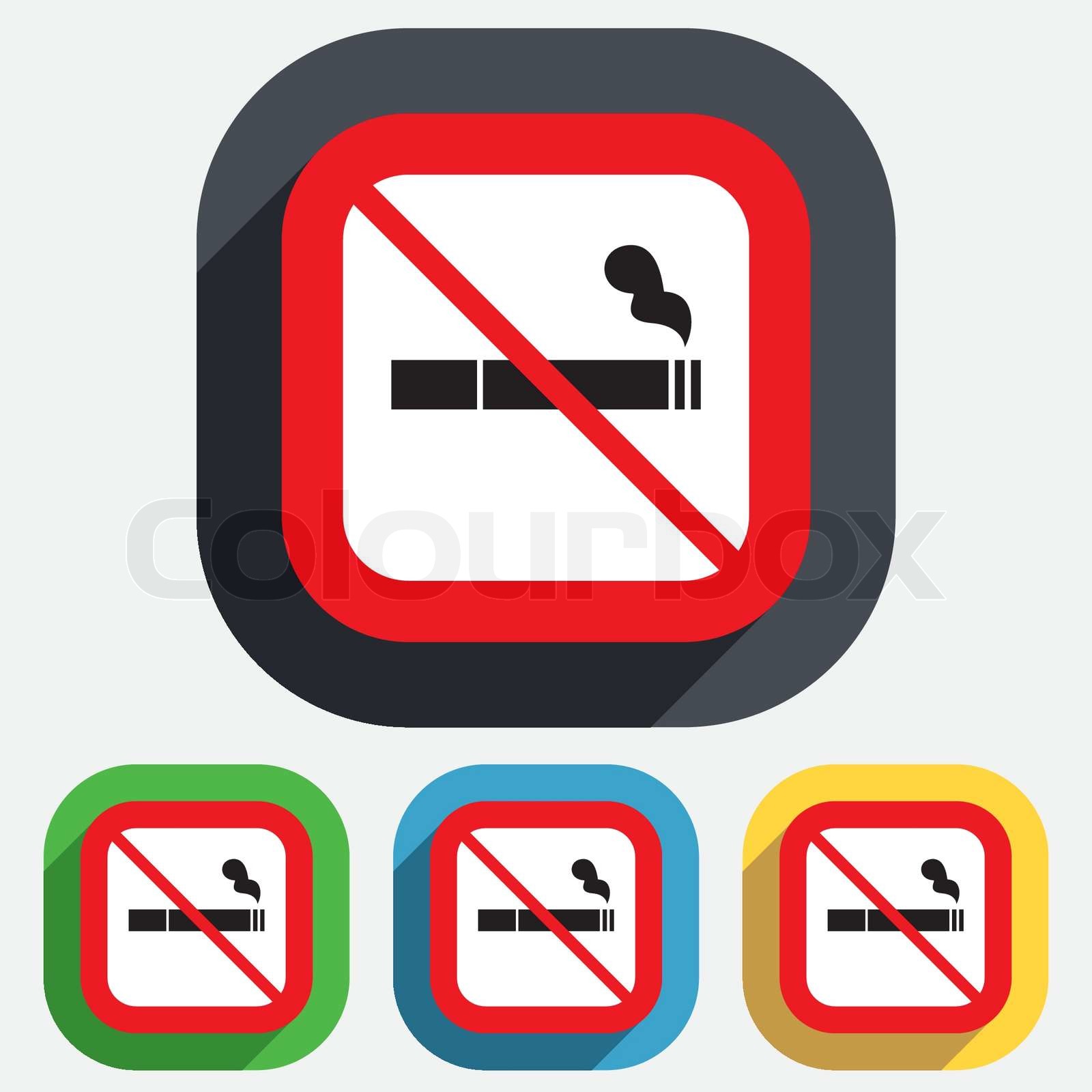 kein Rauchen-Schild-Symbol. Zigarette Symbol. | Stock-Vektor | Colourbox