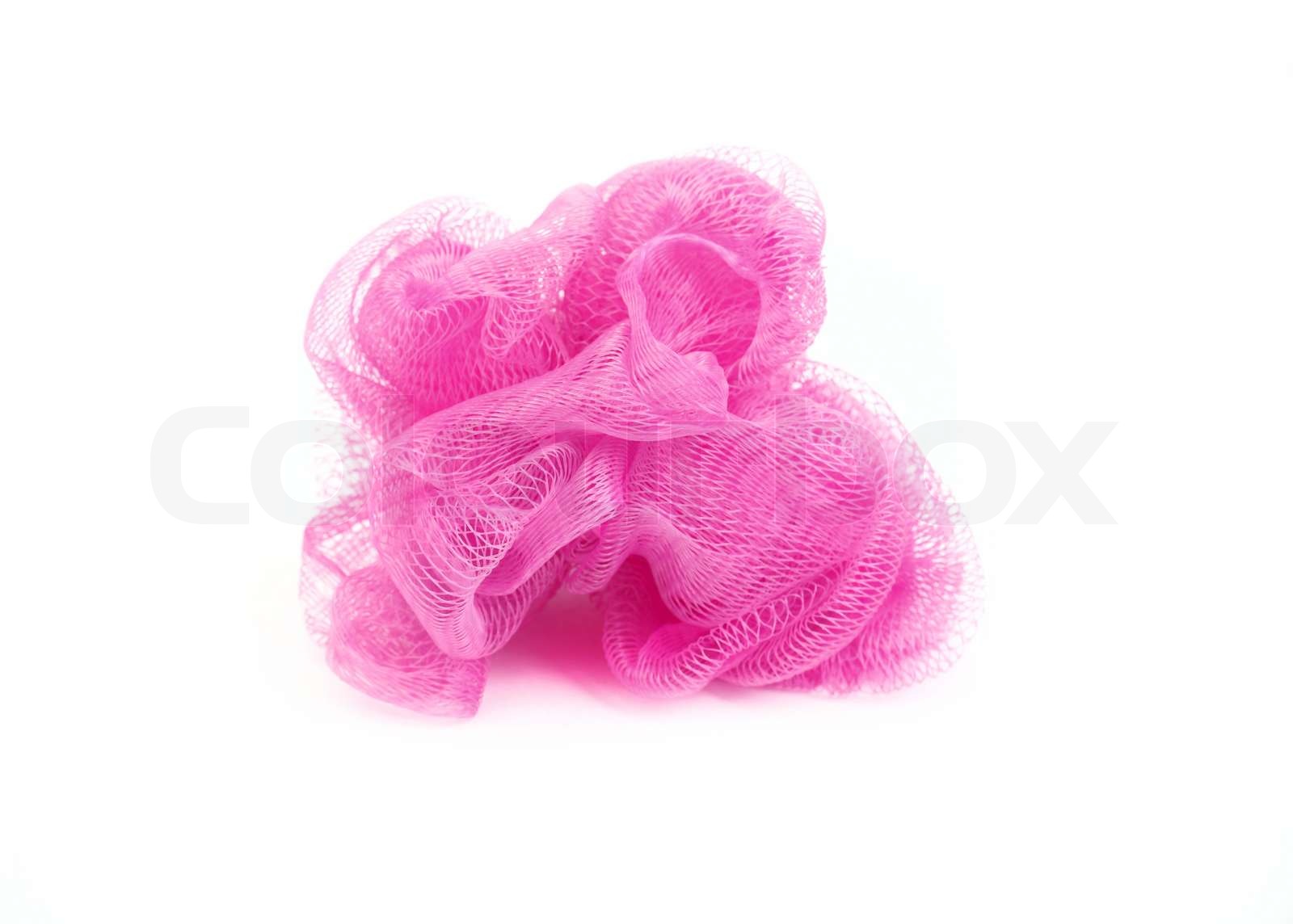 Pink sponge bath | Stock image | Colourbox