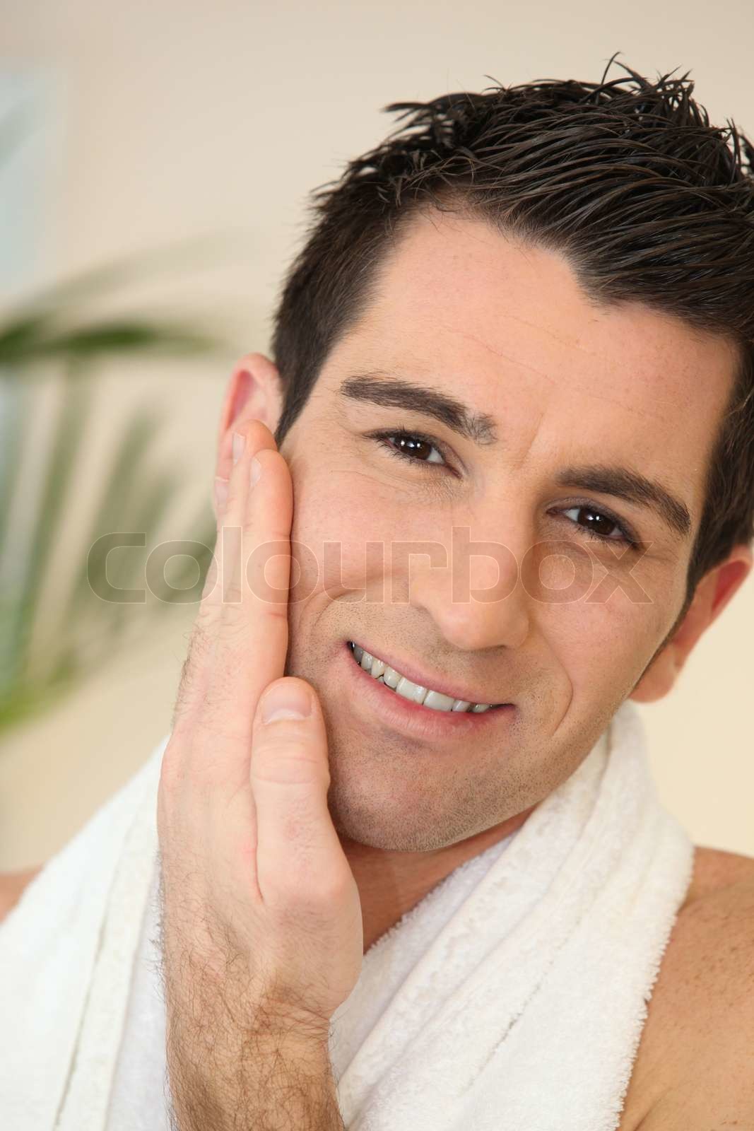 Male pampering in a spa | Stock image | Colourbox