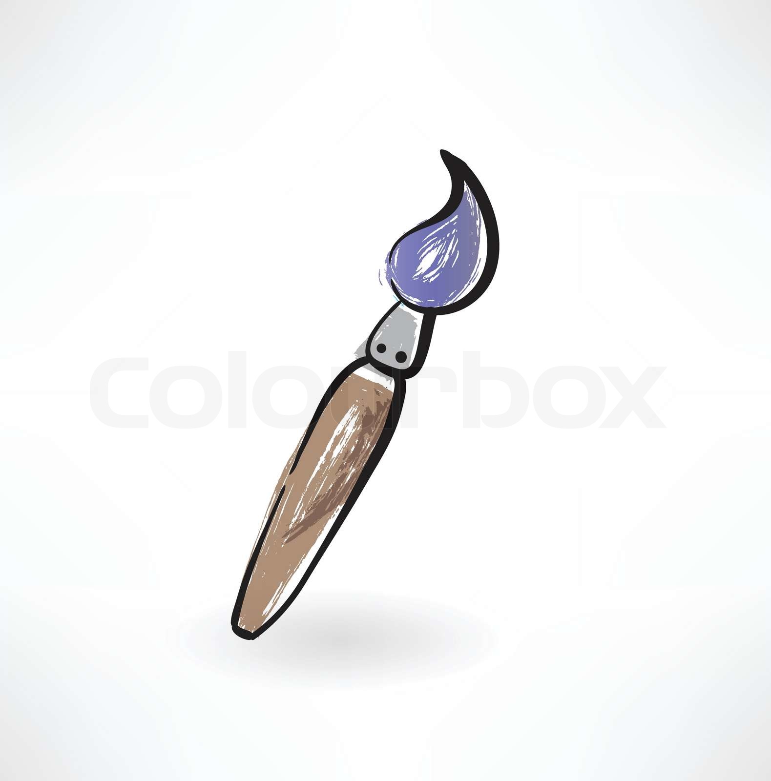 pinsel, bild, acryl | Stock-Vektor | Colourbox