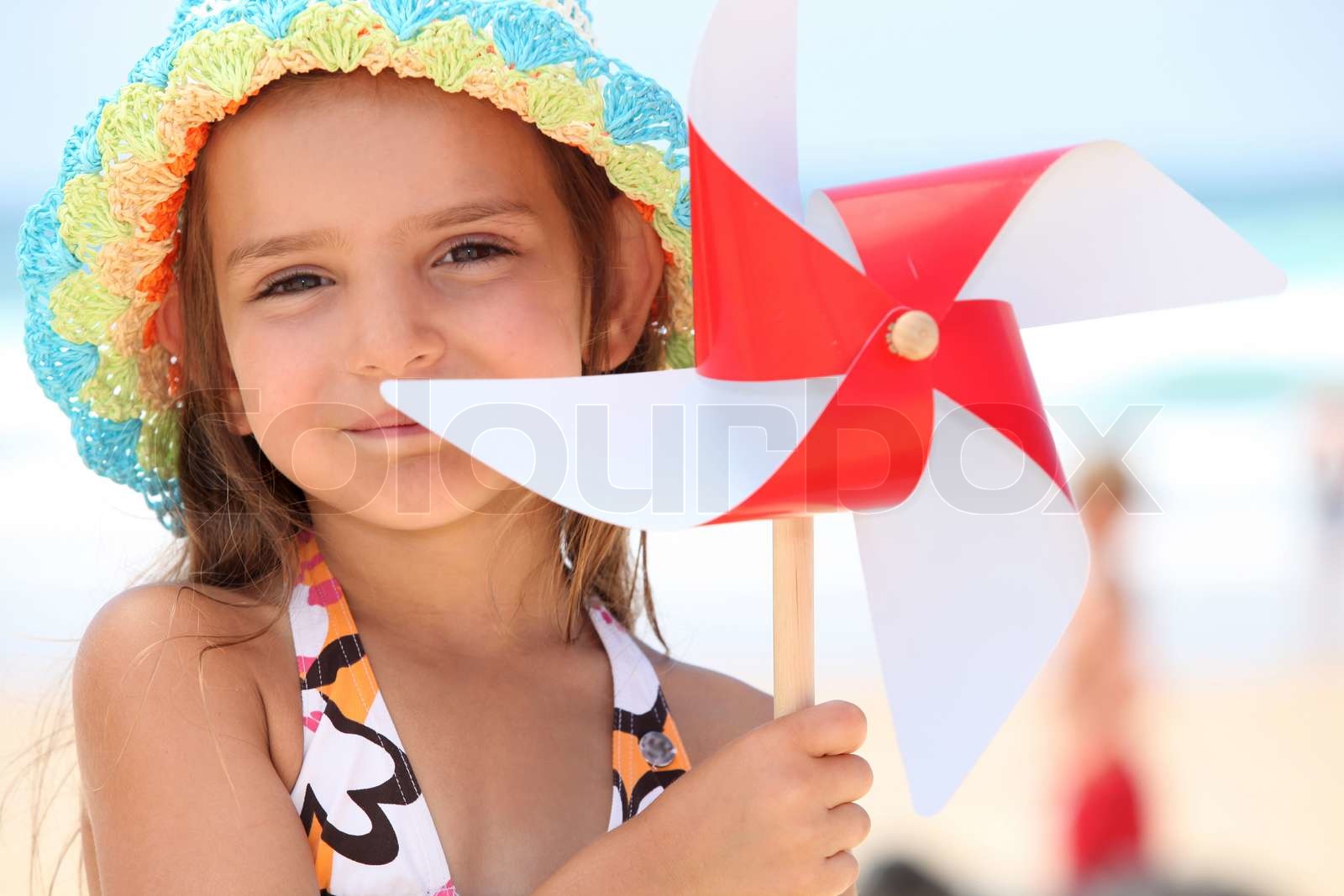 Portrait of a little girl in summer holidays | Stock image | Colourbox