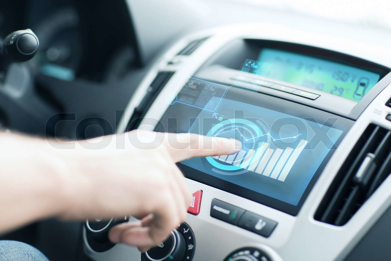 man using car control panel | Stock image | Colourbox