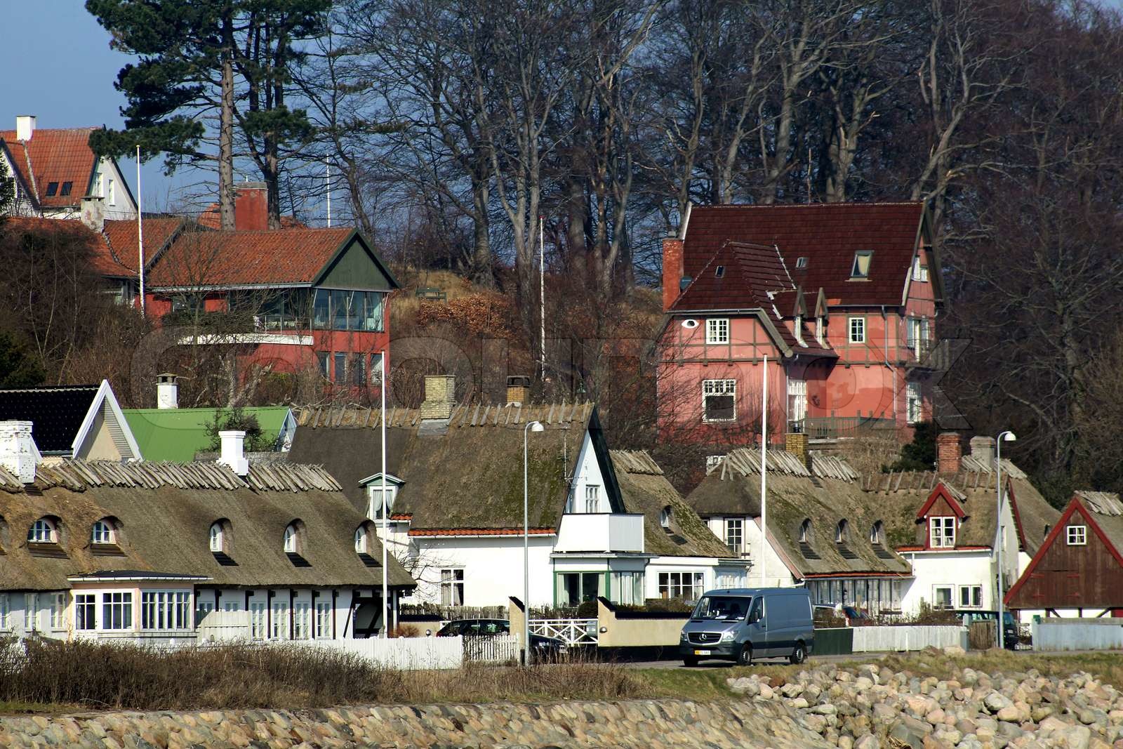 strandvejen, snekkersten,, by | Stock image | Colourbox