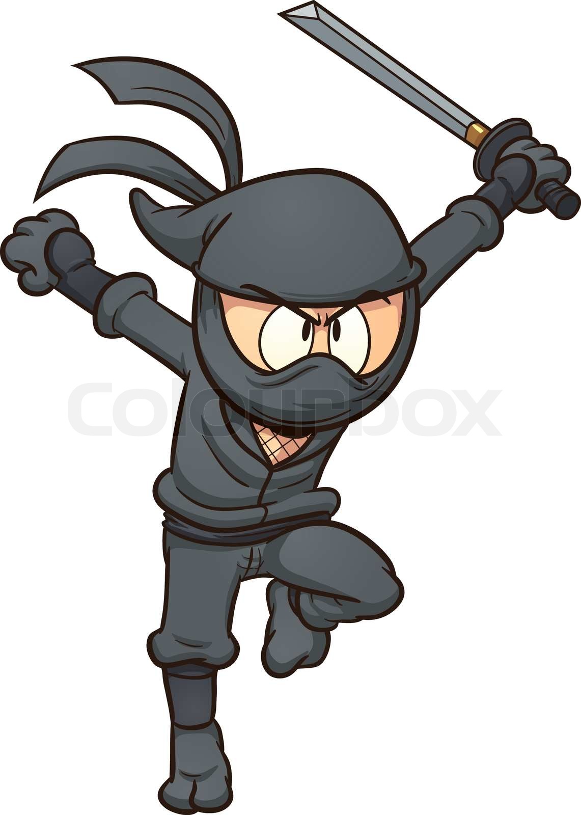 Ninja Running | Stock vector | Colourbox