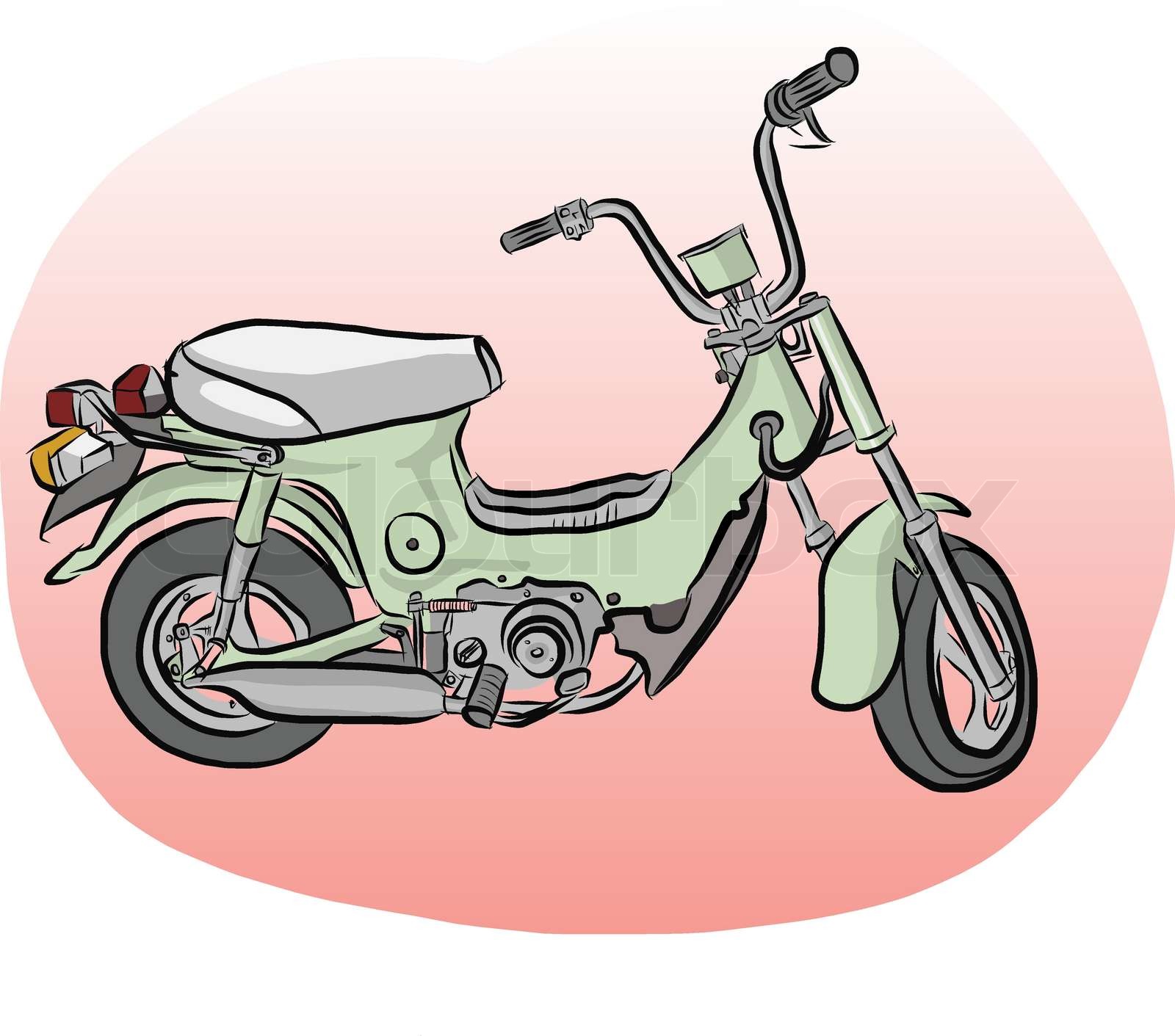 Mini Motorbike vector | Stock vector | Colourbox