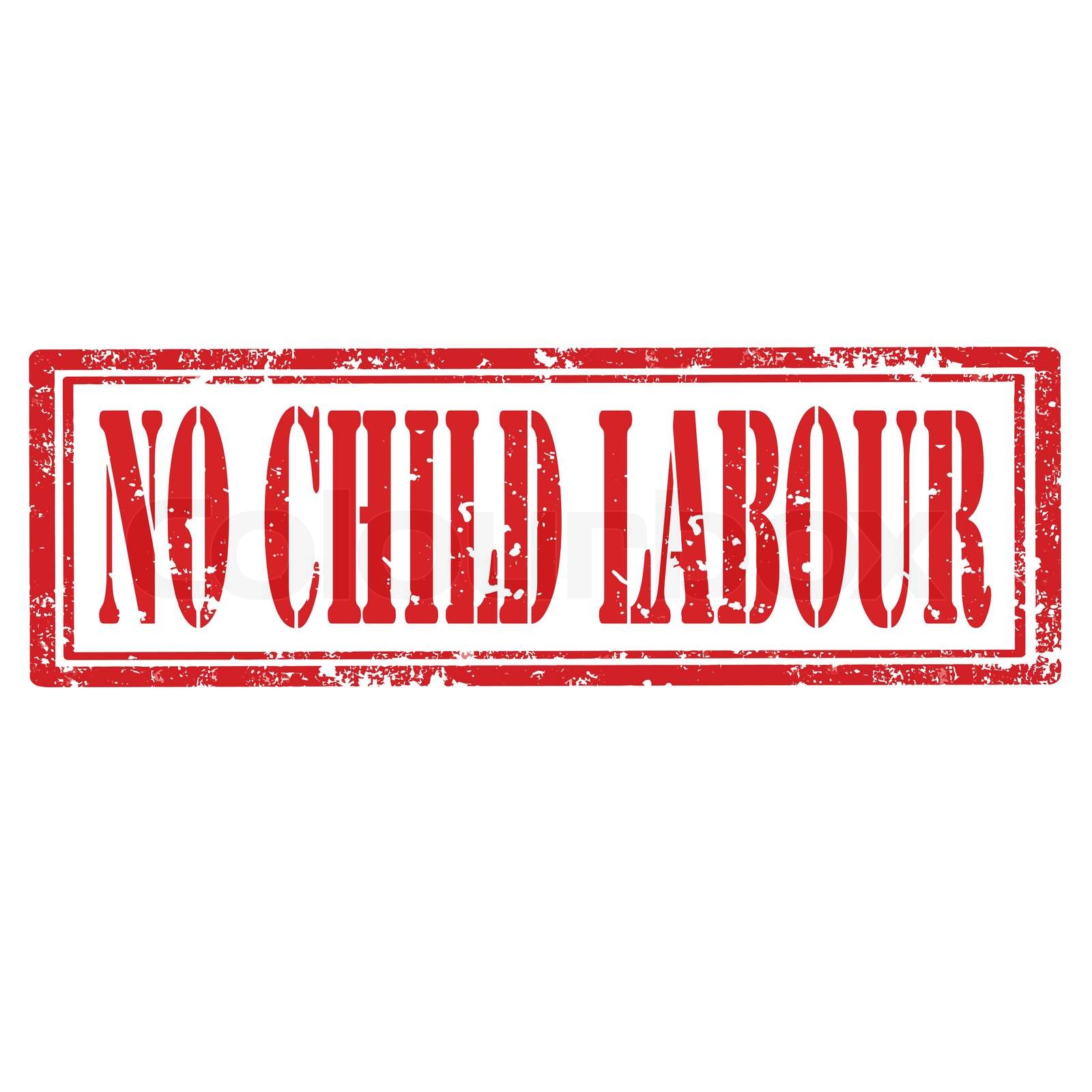 No Child Labour-stamp | Stock vector | Colourbox