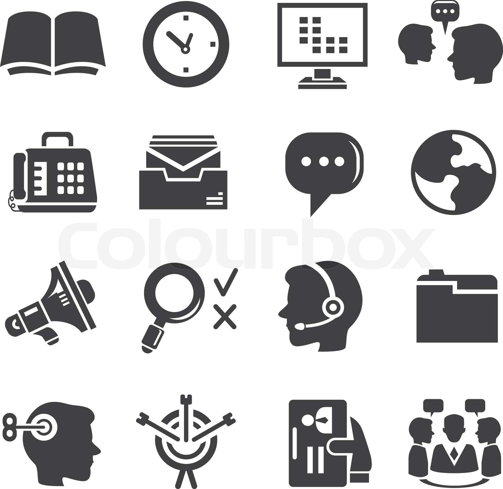 Büro und Geschäft-Symbole | Stock-Vektor | Colourbox