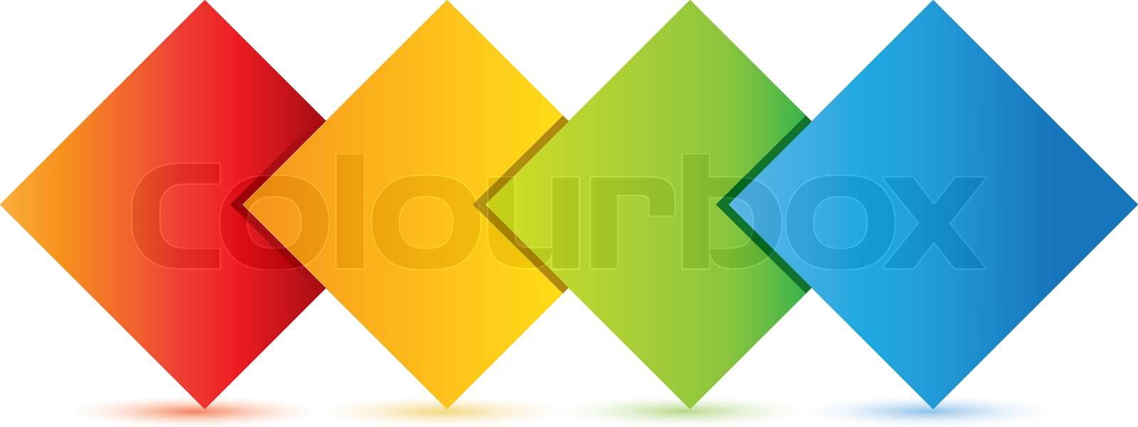 square diagram, business template | Stock vector | Colourbox