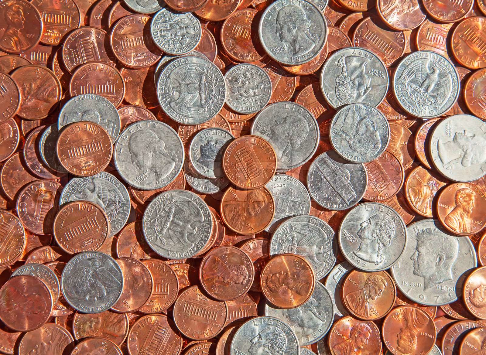 uns Münzen | Stock Bild | Colourbox