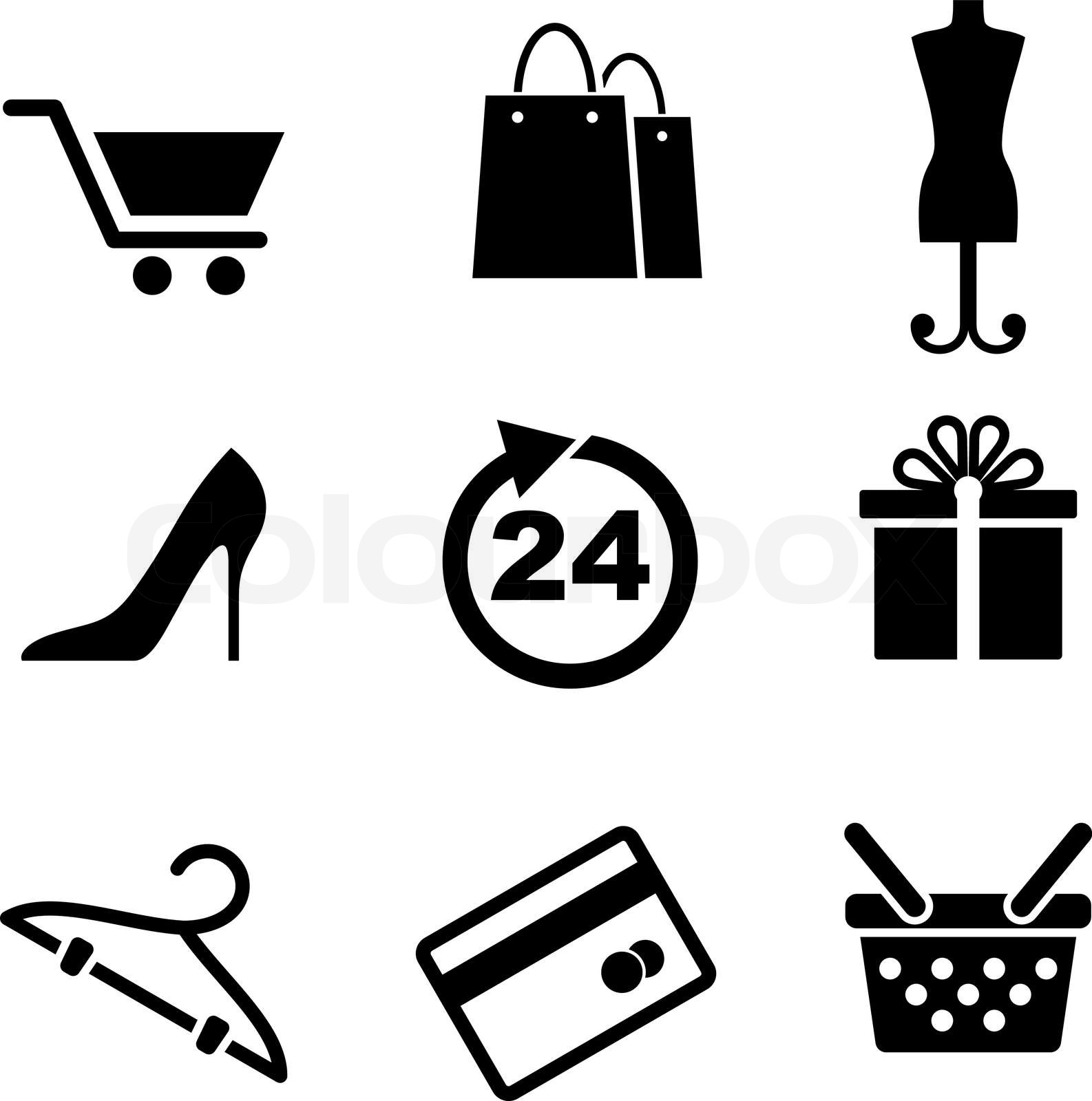 Retail and shopping icons | Stock vector | Colourbox