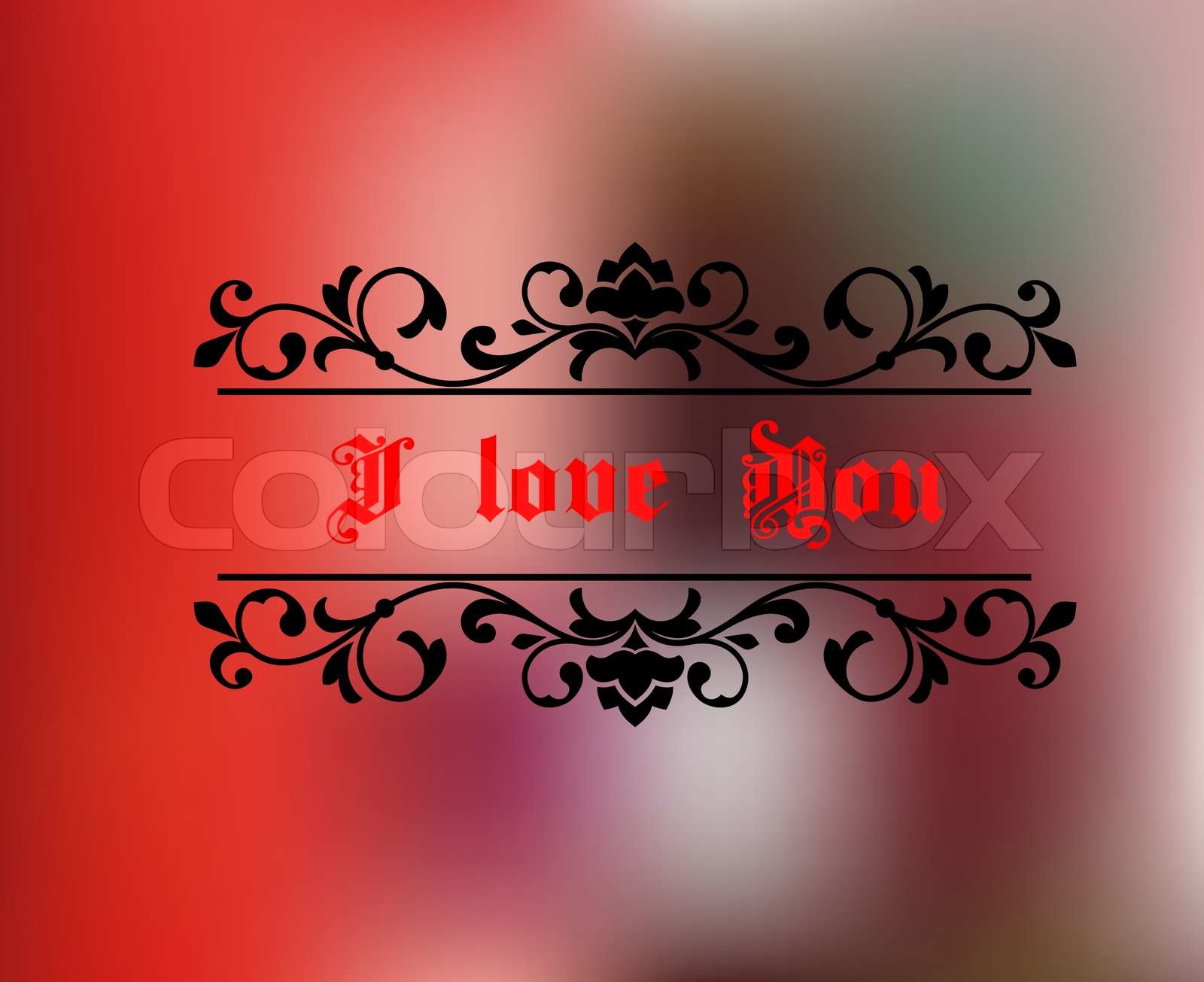 I love you header | Stock vector | Colourbox