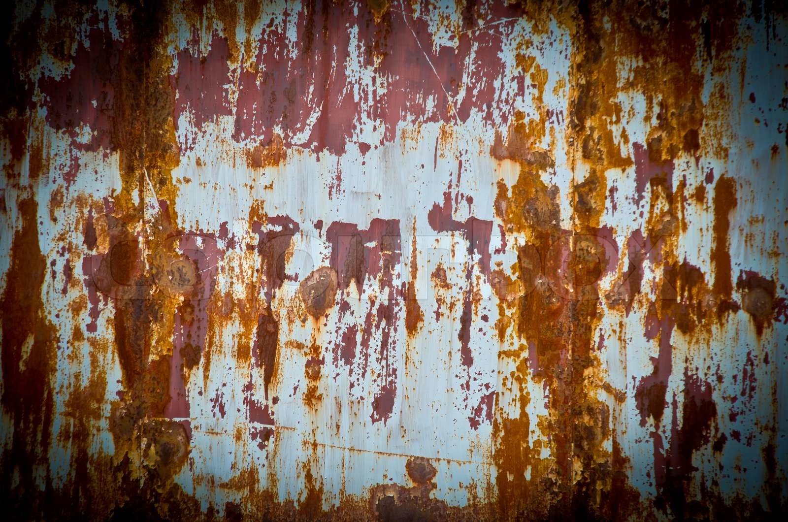 Rusty on steel wall | Stock image | Colourbox