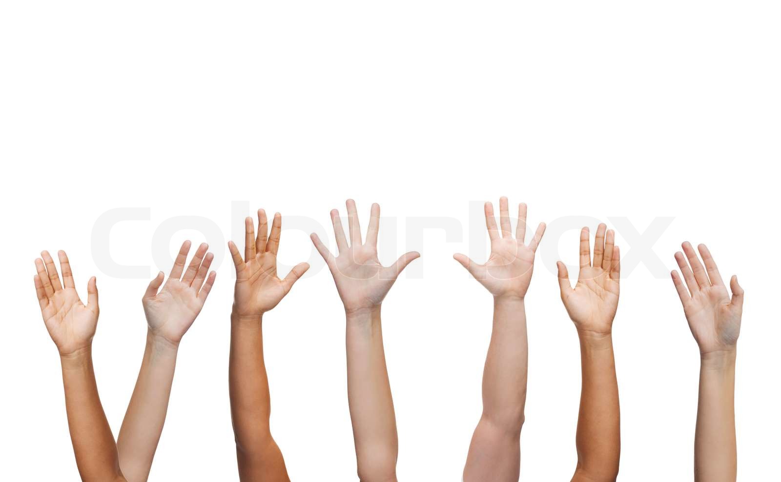 human hands waving hands | Stock image | Colourbox