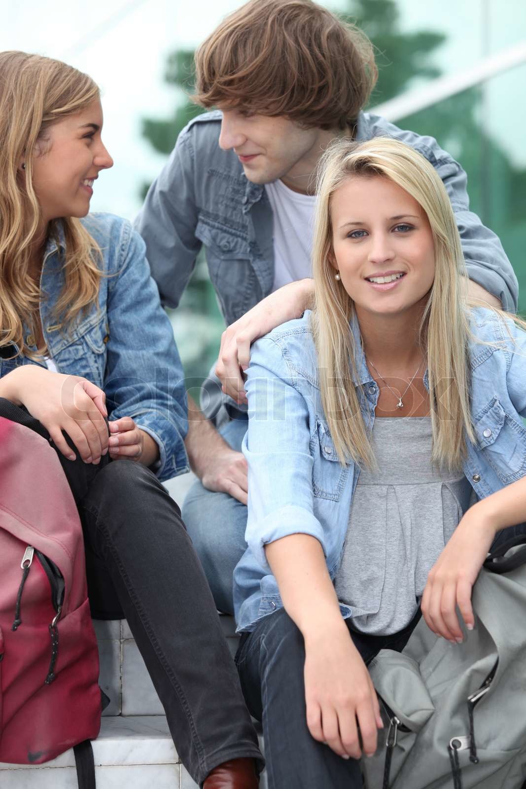 Students chilling out | Stock image | Colourbox