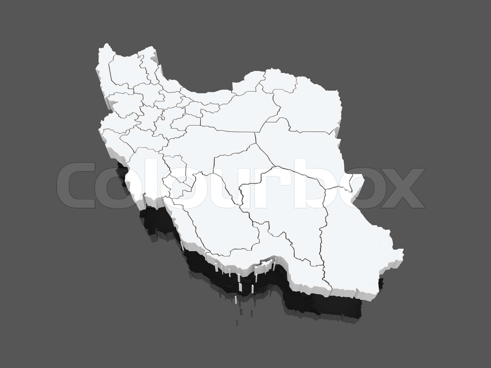 Map of Iran | Stock image | Colourbox