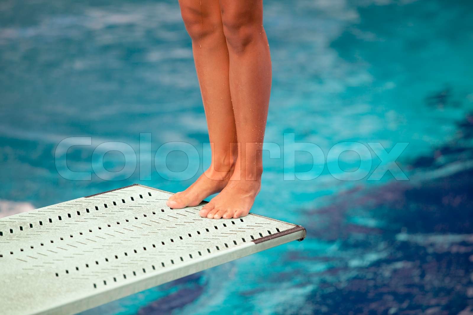 Legs on a springboard | Stock image | Colourbox