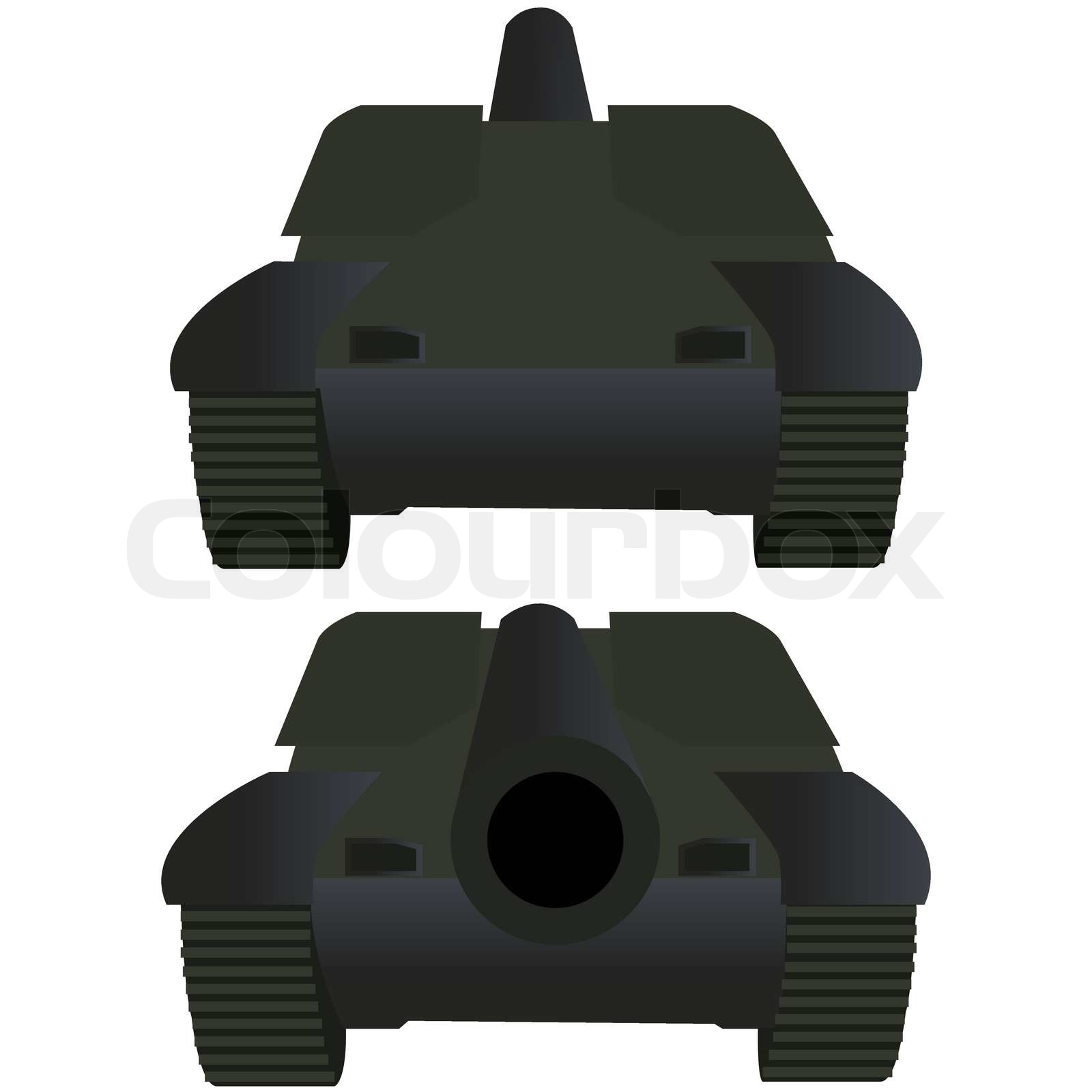 Tank front and back view | Stock vector | Colourbox