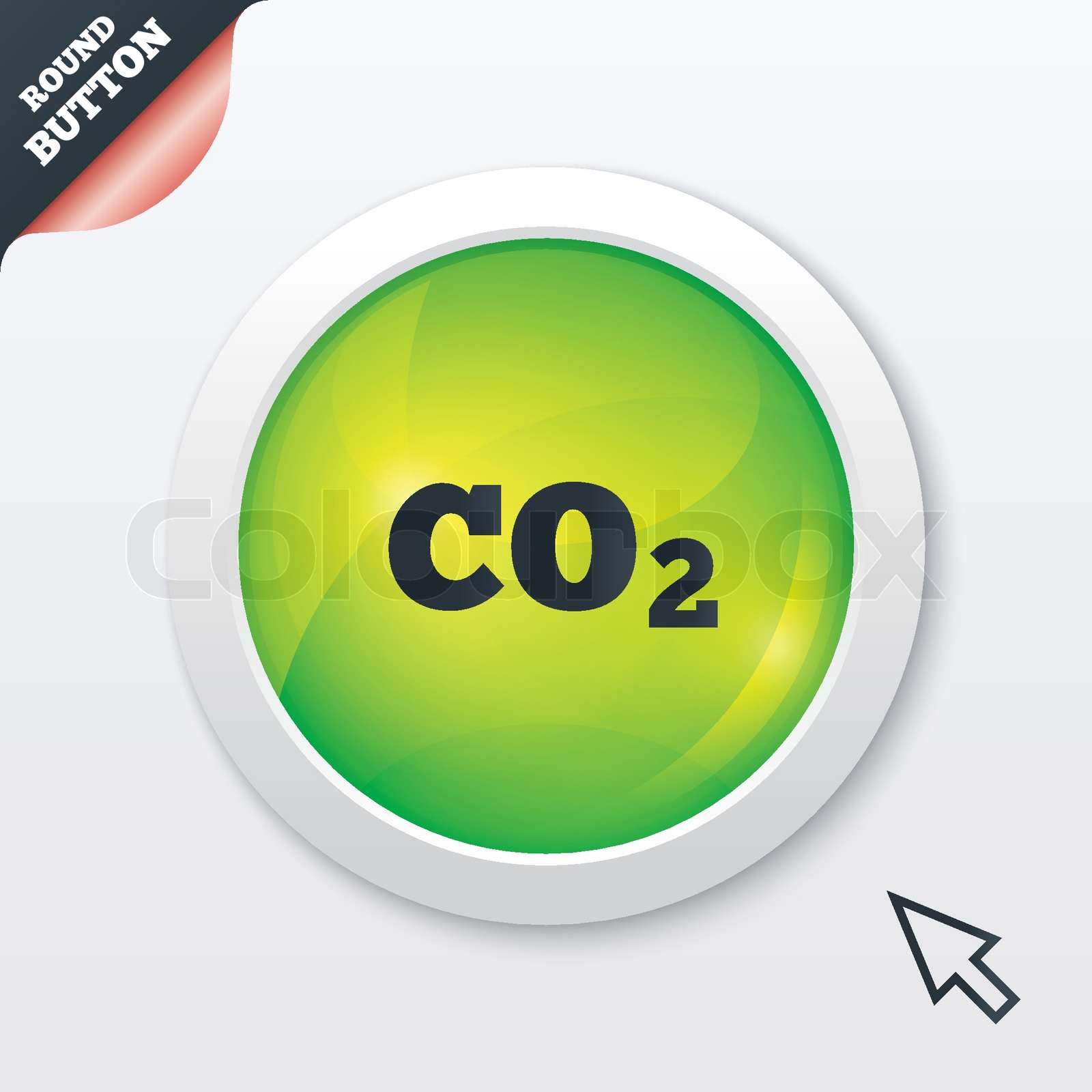 CO2 carbon dioxide formula sign icon. Chemistry | Stock vector | Colourbox