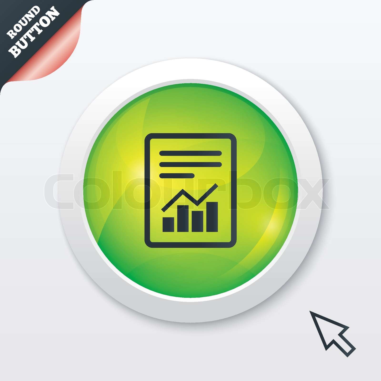 Text file sign. File document with chart symbol. | Stock vector | Colourbox