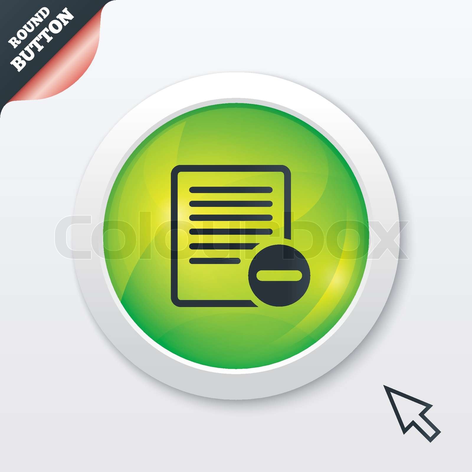 Text file sign icon. Delete File document symbol | Stock vector | Colourbox