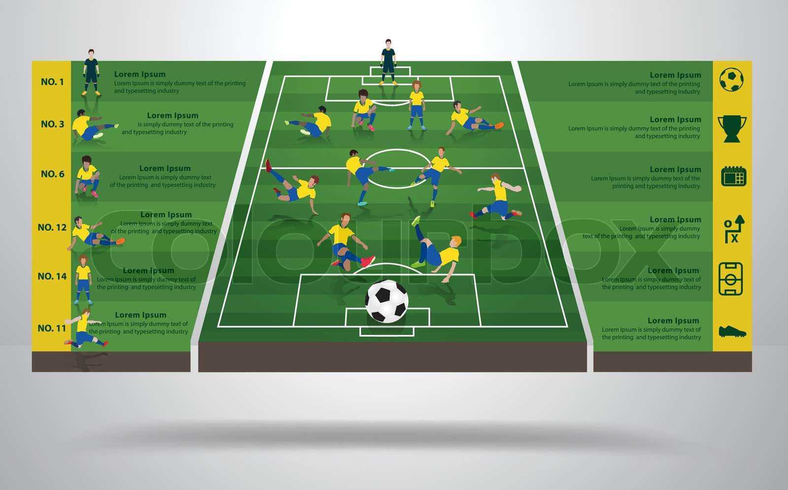 brasilianischen Fußball-Football-Spieler in verschiedenen Positionen ...