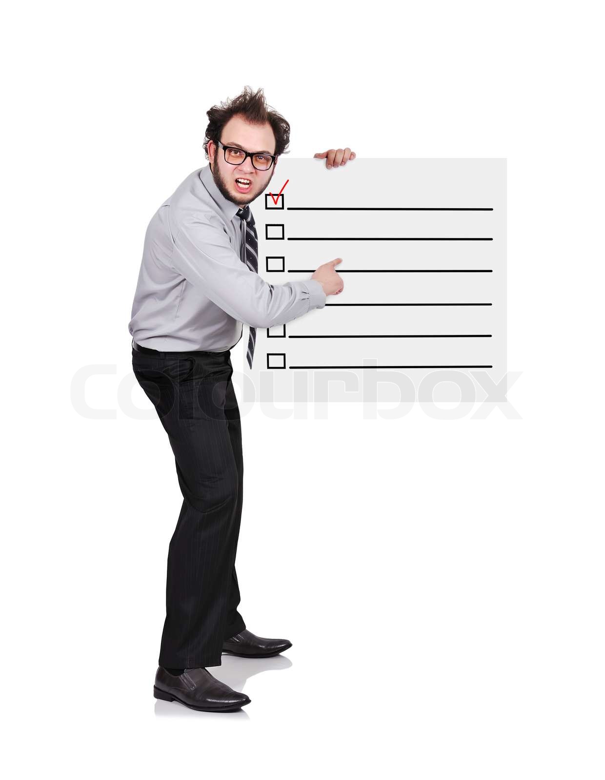 Poster mit Checkliste | Stock Bild | Colourbox