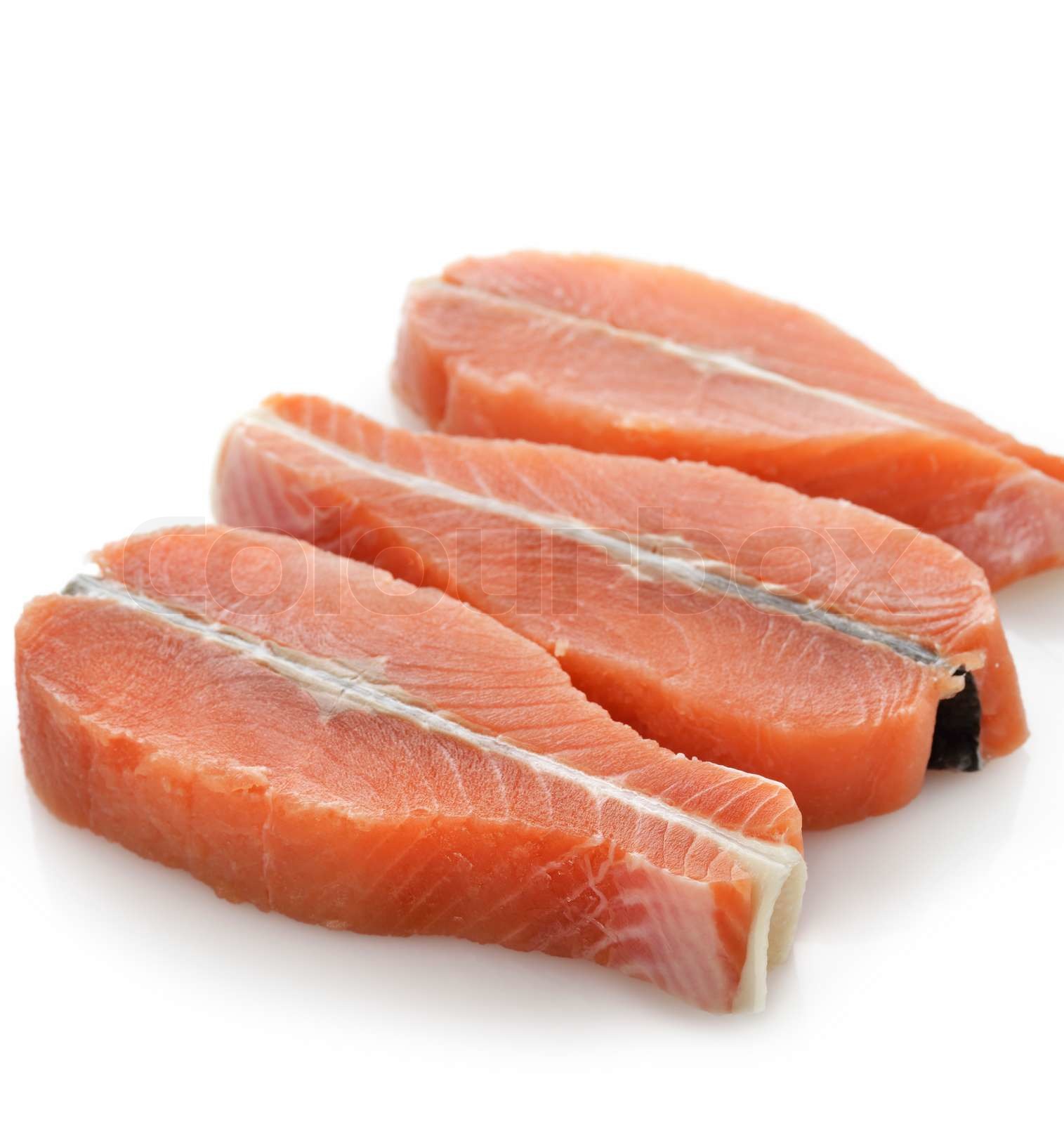 rohe Lachsfilets | Stock Bild | Colourbox