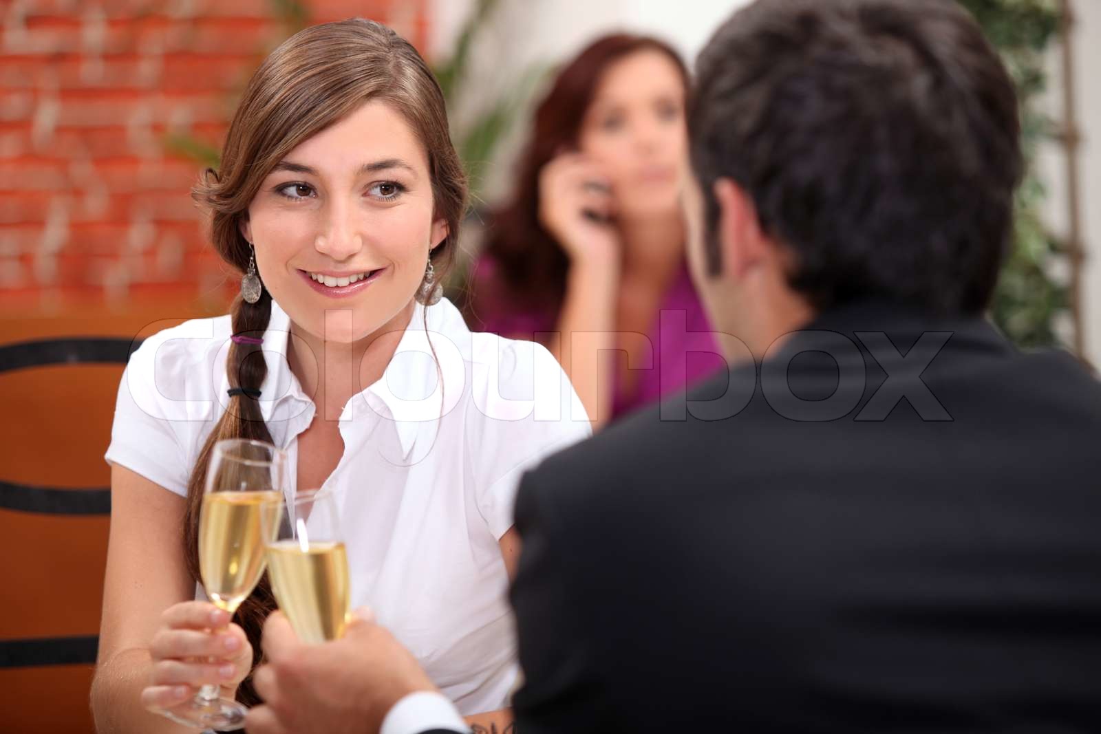 Couple in a restaurant | Stock image | Colourbox