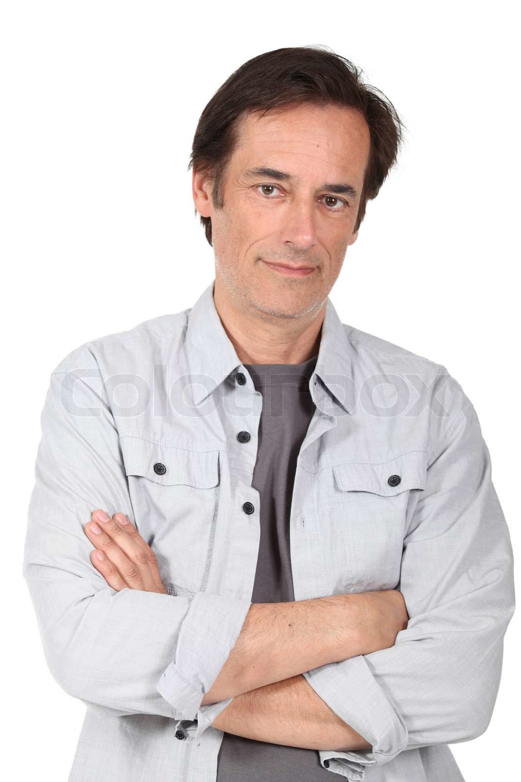 Man with neutral expression. | Stock image | Colourbox