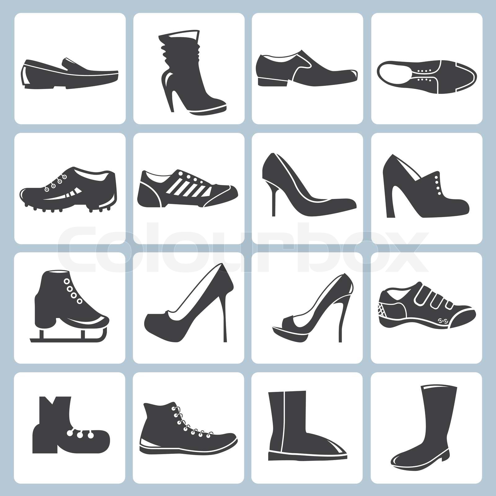 Schuh Icons set | Stock-Vektor | Colourbox