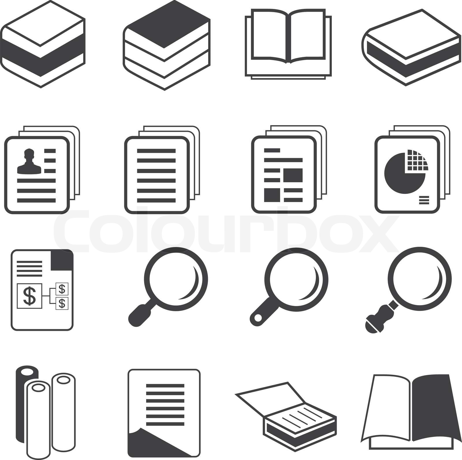 Buch Icons set | Stock-Vektor | Colourbox