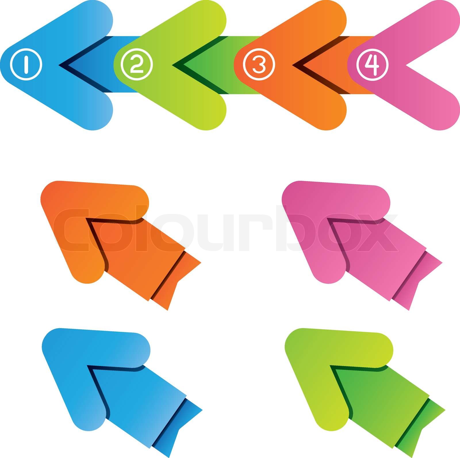 arrow process diagram | Stock vector | Colourbox