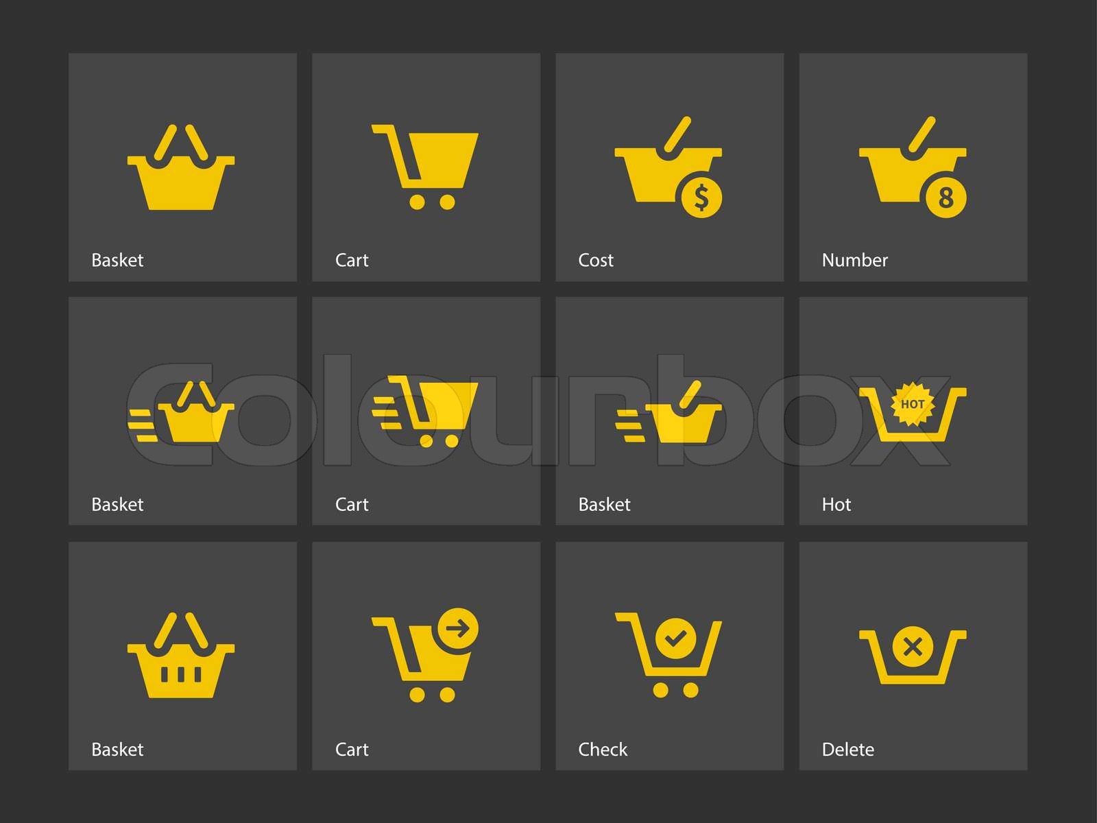 Checkout icons. | Stock vector | Colourbox