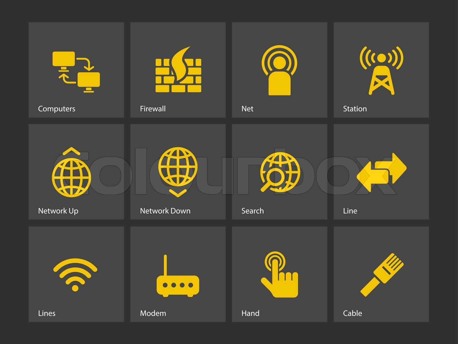 Networking icons. | Stock vector | Colourbox