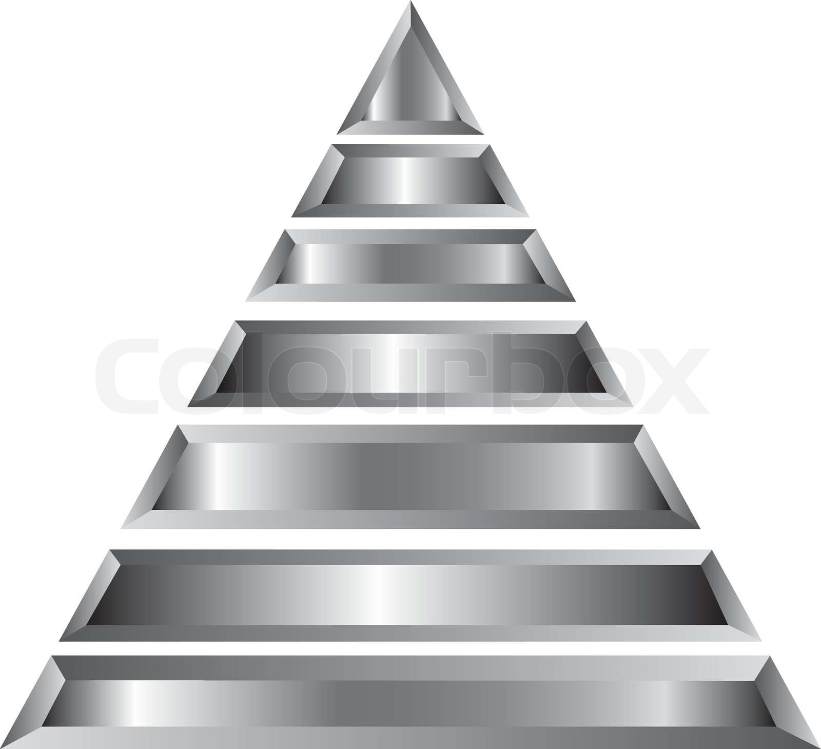 silver pyramid layer template | Stock vector | Colourbox