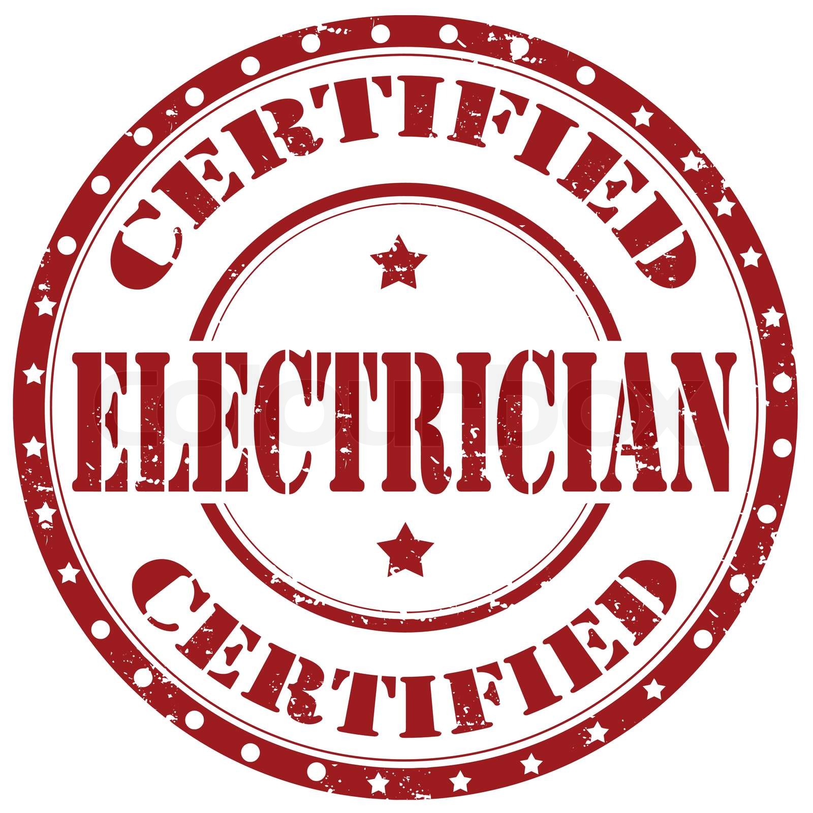 Electrician-stamp | Stock vector | Colourbox