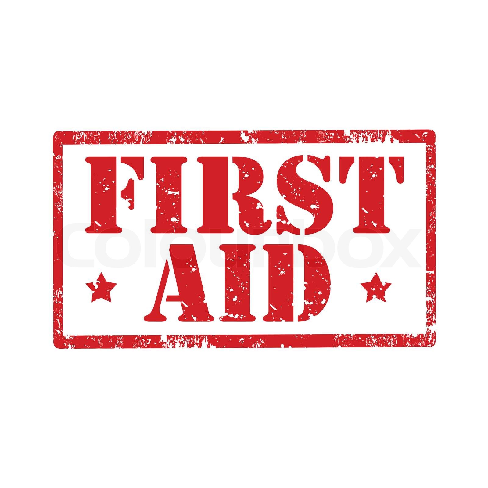 First AID-stamp | Stock vector | Colourbox