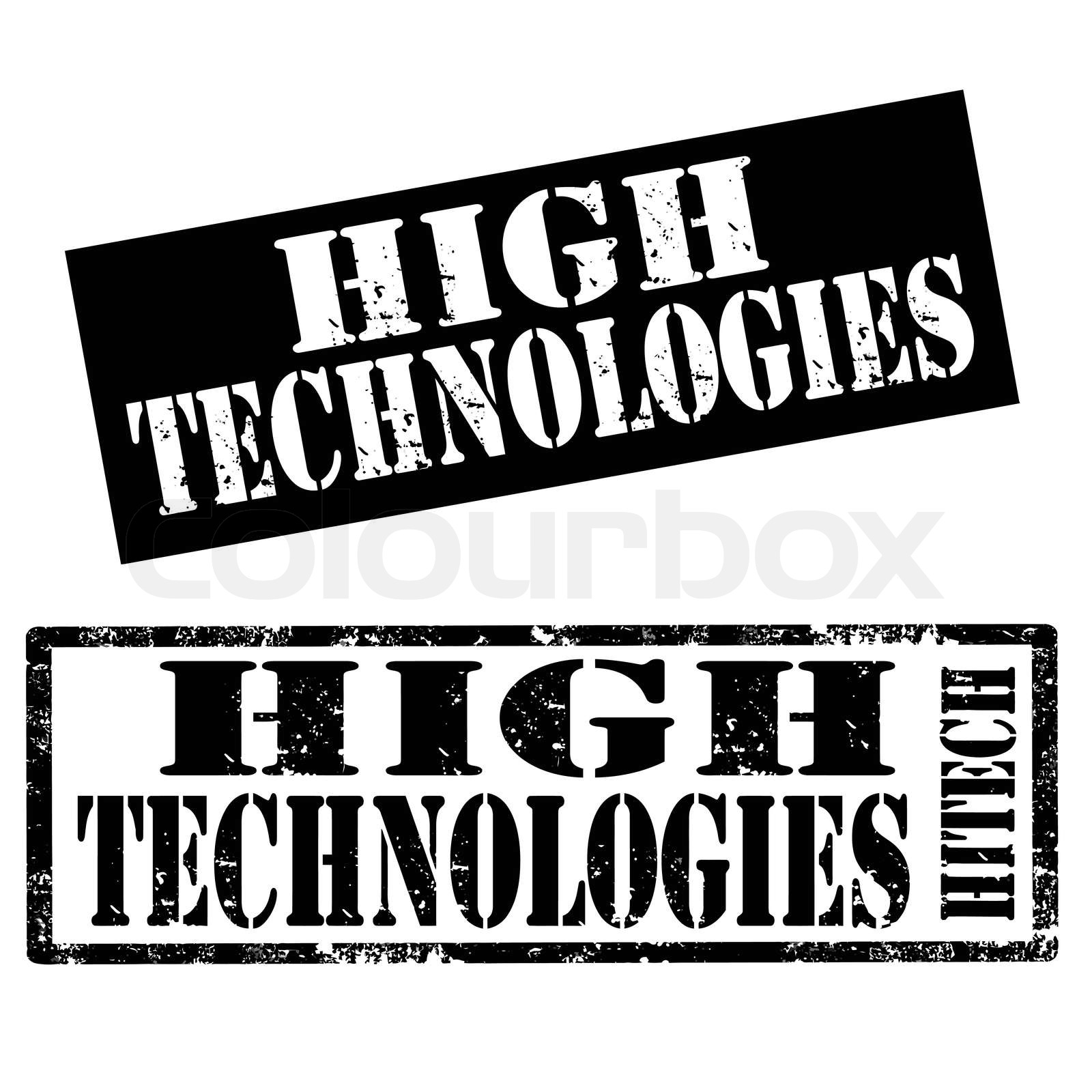 High Technologies-stamps | Stock vector | Colourbox