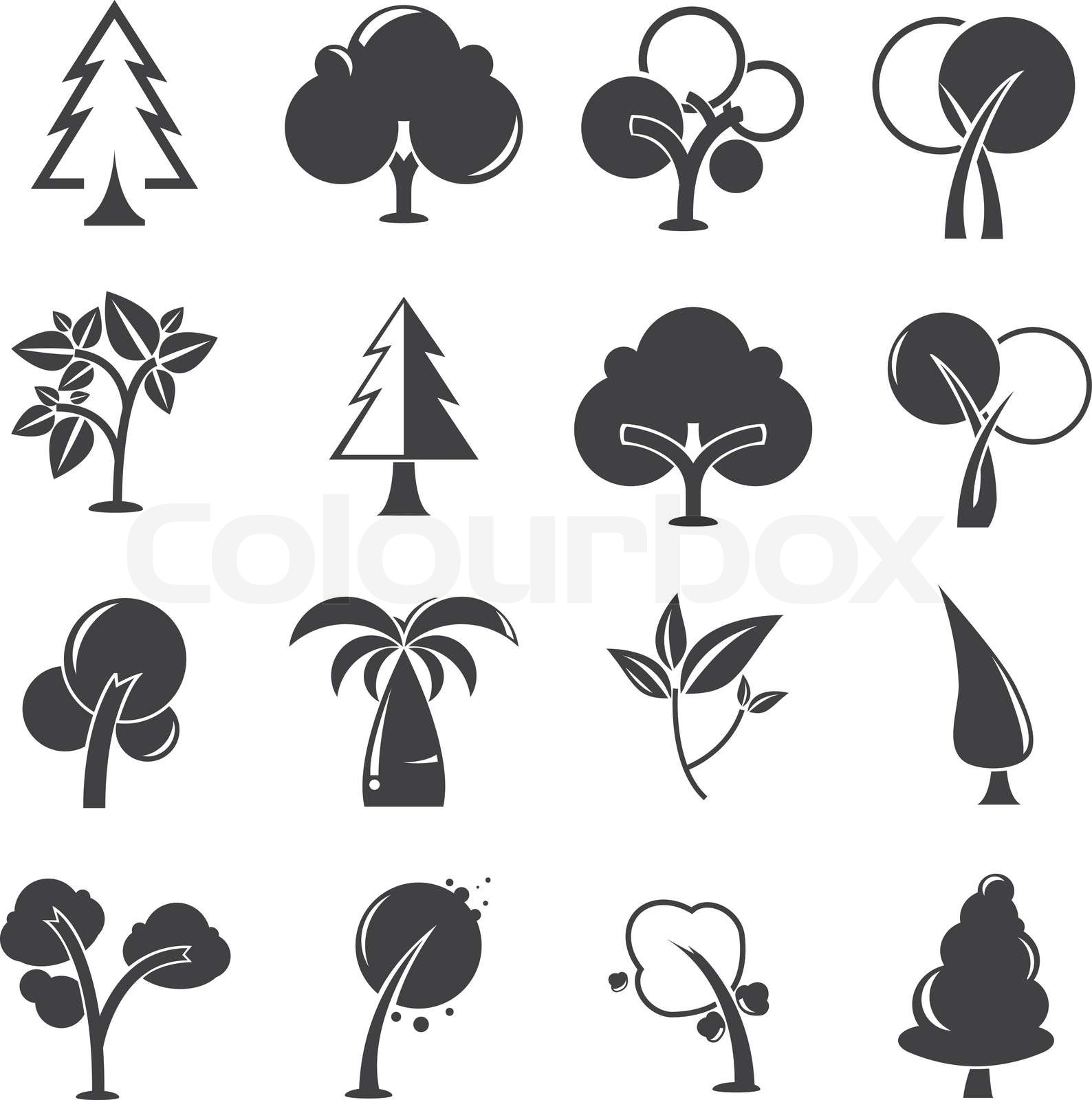 Baum-Symbole | Stock-Vektor | Colourbox