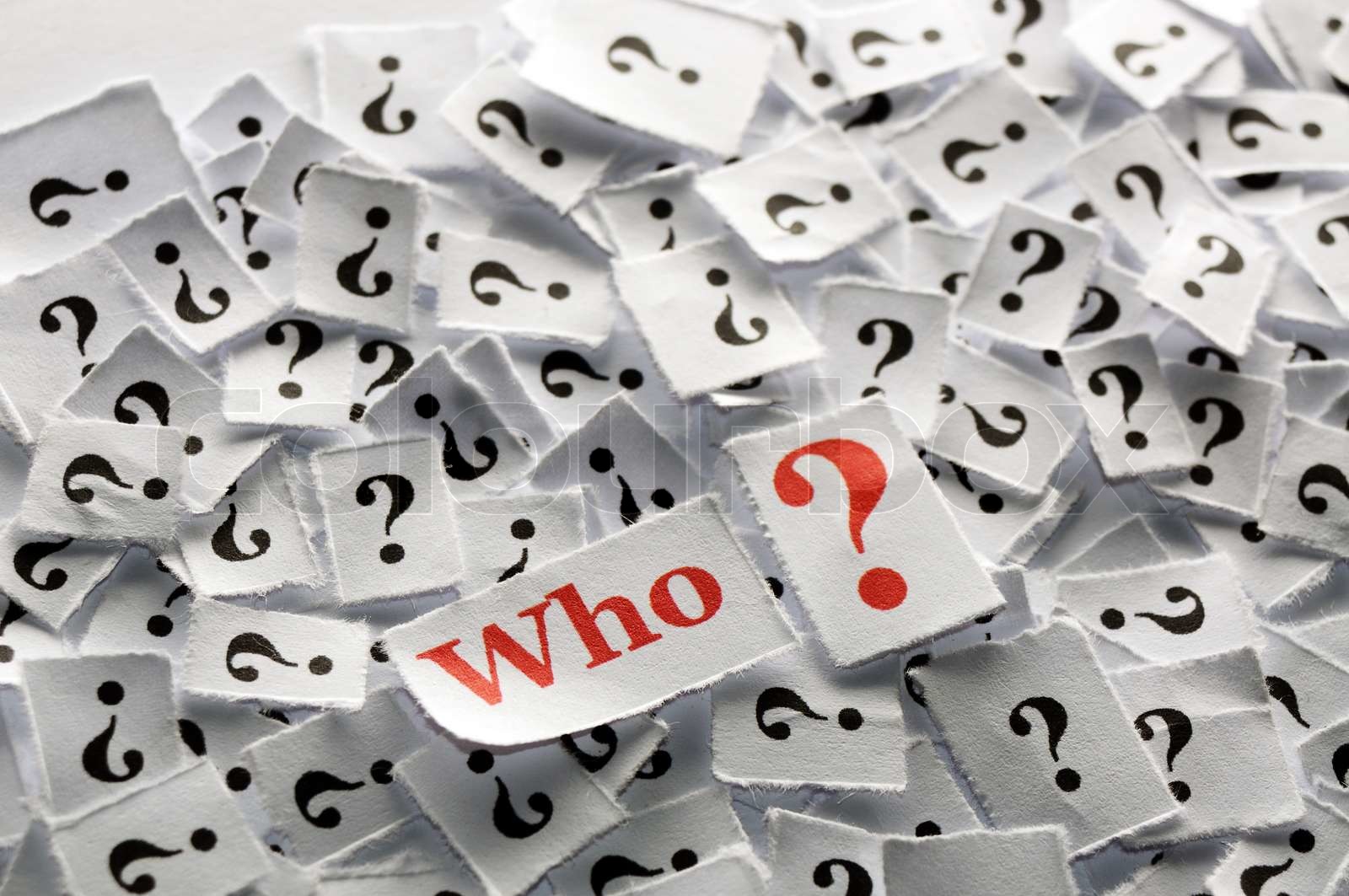 questions who | Stock image | Colourbox