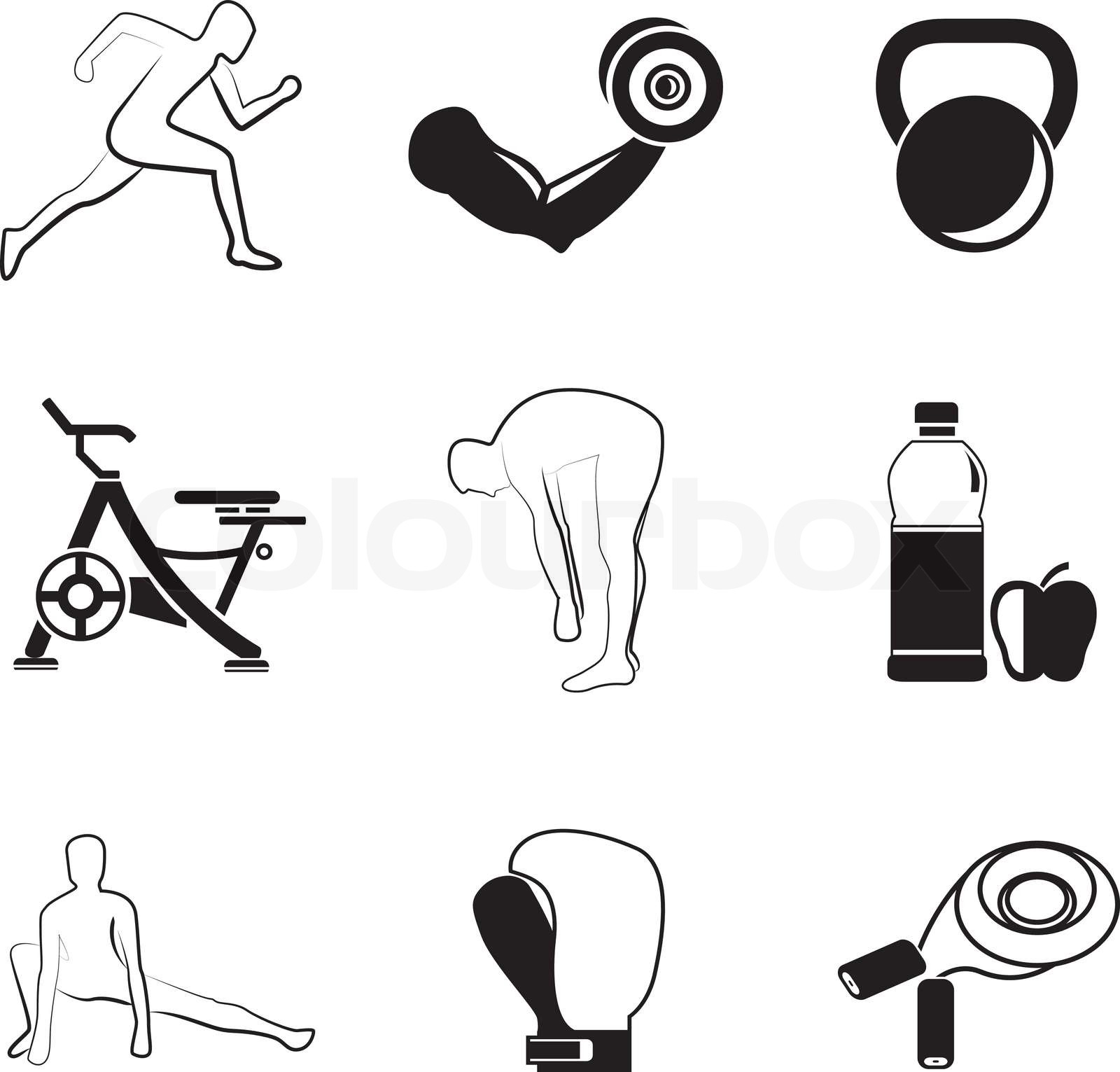 aktivitet, ikon, kondi | Stock vektor | Colourbox