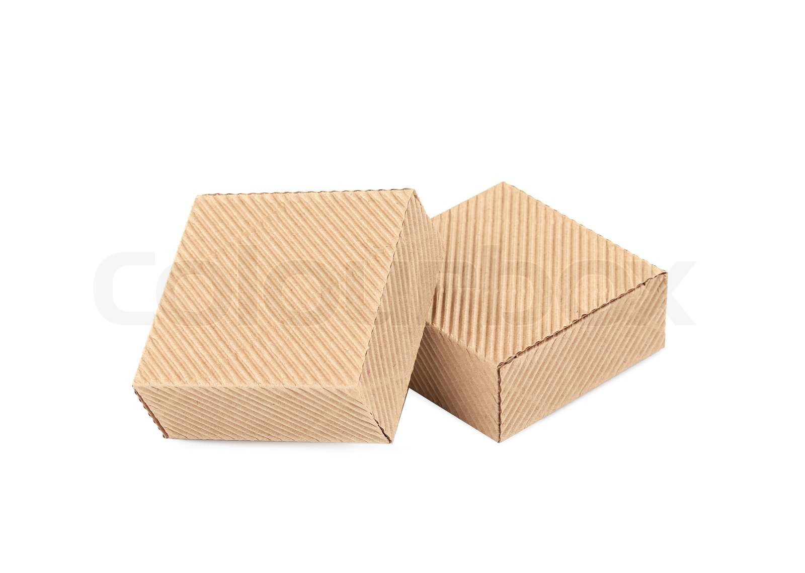 zwei kleine Kartons. | Stock Bild | Colourbox