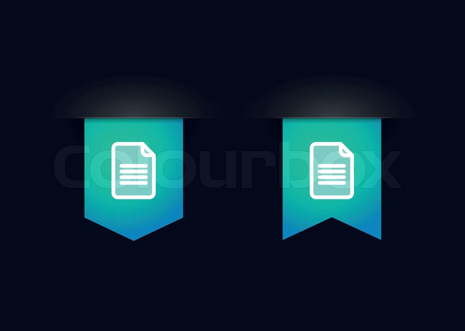 Ribbon icon set | Stock vector | Colourbox